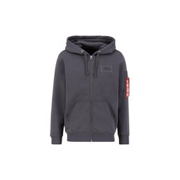 Alpha Industries Sweatjacke Herren Gr&ouml;&szlig;e S dunkelgrau / hellgr&uuml;n