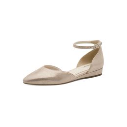 Tamaris Riemchenballerina Damen Gr&ouml;&szlig;e 41 beige / gold