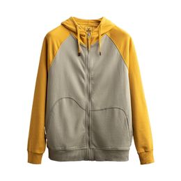 Kaft Sweatjacke 'Kleuzip' Damen Gr&ouml;&szlig;e XXXL goldgelb / greige