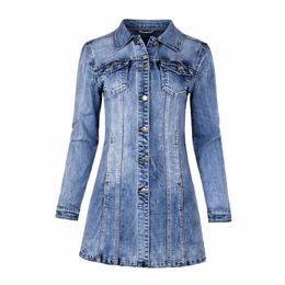 Fraternel &Uuml;bergangsjacke Damen Gr&ouml;&szlig;e 4XL blue denim