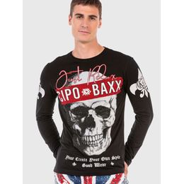 Cipo & Baxx Cipo & Baxx Shirt Herren Gr&ouml;&szlig;e L rot / schwarz / wei&szlig;