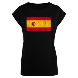 F4NT4STIC T-Shirt 'Spain Spanien Flagge' Damen Gr&ouml;&szlig;e L gelb / rot / schwarz
