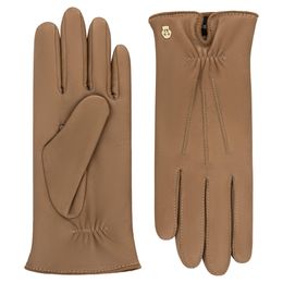 Roeckl Lederhandschuhe 'ANTWERPEN' Damen Gr&ouml;&szlig;e M camel / braun / cognac