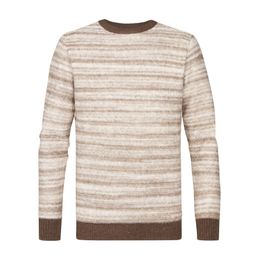 PETROL INDUSTRIES Pullover 'Eagle River' Herren Gr&ouml;&szlig;e S beige / hellbraun / dunkelbraun