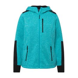 Ulla Popken Sweatjacke Damen Gr&ouml;&szlig;e 4XL/5XL blau / schwarz