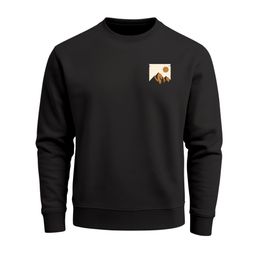 Neverless Sweatshirt 'Mointain Badge' Herren Gr&ouml;&szlig;e XS schwarz