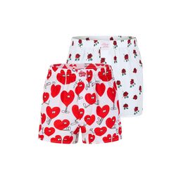 Lousy Livin Underwear Lousy Livin Boxershorts Herren Gr&ouml;&szlig;e XL rot / wei&szlig;