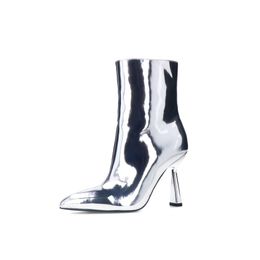 Sacha London SACHA Stiefelette Damen Gr&ouml;&szlig;e 40 silber Winterschuhe