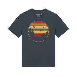 Watapparel T-Shirt ' Sunset Berge & Tannen ' Herren Gr&ouml;&szlig;e XS anthrazit / mischfarben