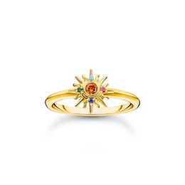 Thomas Sabo Ring Damen Gr&ouml;&szlig;e 56 blau / gold / orange / pink