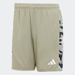 adidas Performance Sportshorts 'Essentials' Herren Gr&ouml;&szlig;e S opal / oliv / wei&szlig;