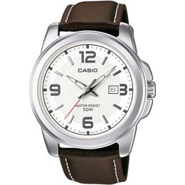 Casio Analoguhr Herren Gr&ouml;&szlig;e One Size braun / silber / wei&szlig;