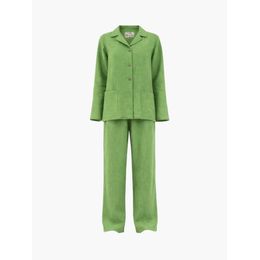 Amourlinen Pyjama 'Snooze' Damen Gr&ouml;&szlig;e XS gr&uuml;n Winterkleid