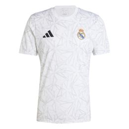 adidas Performance Funktionsshirt 'Real Madrid Pre-Match' Herren Gr&ouml;&szlig;e M gelb / hellgrau / schwarz / wei&szlig;