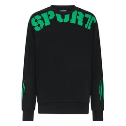 Plein Sport Sweatshirt 'Scratch' Herren Gr&ouml;&szlig;e S hellgr&uuml;n / schwarz