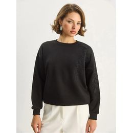 Bianco Lucci Sweatshirt Damen Gr&ouml;&szlig;e L schwarz