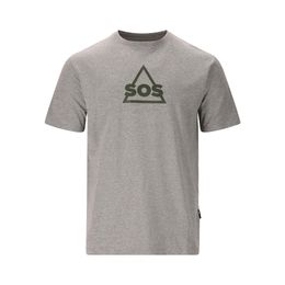 SOS T-Shirt 'Kvitfjell' Herren Gr&ouml;&szlig;e XL grau