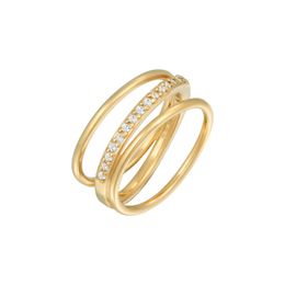 Elli Ring Damen Gr&ouml;&szlig;e 56 gold / transparent