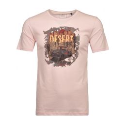 Ragman T-Shirt Herren Gr&ouml;&szlig;e XXXL brokat / dunkelgrau / rosa / dunkelrot