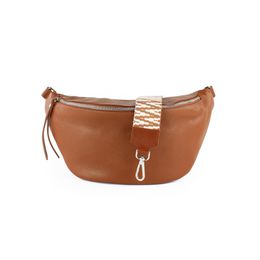 Lepelou G&uuml;rteltasche 'VERONA' Damen Gr&ouml;&szlig;e 40 cm x 20 cm x 12 cm cognac