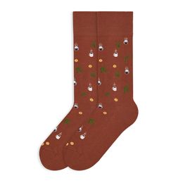 von Jungfeld Socken 'FESTIVE ICONS' Damen Gr&ouml;&szlig;e 39/42 rostrot