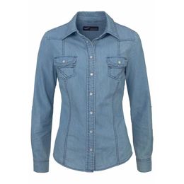Arizona Jeansbluse Damen Gr&ouml;&szlig;e XL blue denim