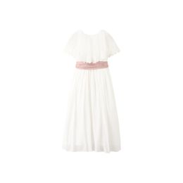 Mango Kids Kleid 'Penelope' M&auml;dchen Gr&ouml;&szlig;e 128 puder / wei&szlig;