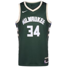 Nike Top 'Giannis Antetokounmpo Milwaukee Bucks' Herren Gr&ouml;&szlig;e M sand / dunkelgr&uuml;n / schwarz / wei&szlig;