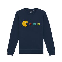 Watapparel Sweatshirt ' Pacm&auml;nnchen ' Herren Gr&ouml;&szlig;e M navy / dunkelblau / mischfarben