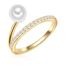 Valero Pearls Ring Damen Gr&ouml;&szlig;e 56 gold / silber / perlwei&szlig;