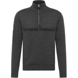 Bruno Banani Pullover 'BALLARD' Herren Gr&ouml;&szlig;e L grau / schwarz