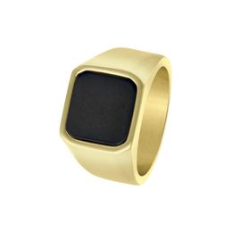 Lucardi Ring Herren Gr&ouml;&szlig;e 63 gold / schwarz