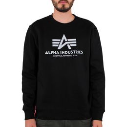 Alpha Industries Sweatshirt 'Basic Reflective' Herren Gr&ouml;&szlig;e XXL schwarz