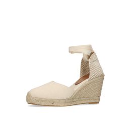 Manfield Sandale Damen Gr&ouml;&szlig;e 37 beige / offwhite