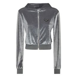 Philipp Plein Strickjacke Damen Gr&ouml;&szlig;e L hellbeige / grau