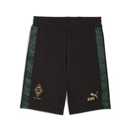 Puma Sportshorts 'Borussia M&ouml;nchengladbach King' Herren Gr&ouml;&szlig;e M gold / dunkelgr&uuml;n / schwarz