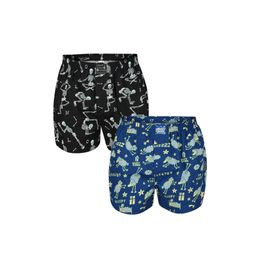 Lousy Livin Underwear Lousy Livin Boxershorts 'Sheep & Yoga' Herren Gr&ouml;&szlig;e S blau / himmelblau / schwarz