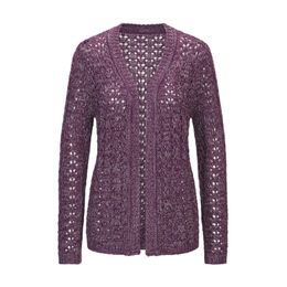 GOLDNER Strickjacke Damen Gr&ouml;&szlig;e L beere / lilameliert
