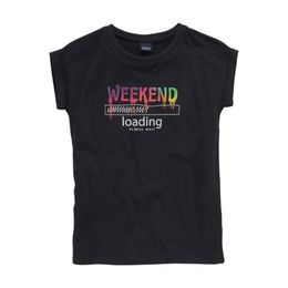 Arizona Shirt 'WEEKEND loading...please wait' Damen Gr&ouml;&szlig;e 152/158 schwarz / wei&szlig;