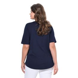 Lauras&oslash;n Shirt Damen Gr&ouml;&szlig;e 5XL/6XL marine / wei&szlig;