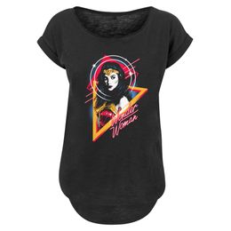 F4NT4STIC T-Shirt 'DC Comics Wonder Woman 84 Diana 80s Triangle' Damen Gr&ouml;&szlig;e XXXL mischfarben / schwarz