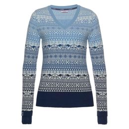 Kangaroos Jacquardpullover Damen Gr&ouml;&szlig;e XS blau / hellblau / schwarz / wei&szlig;