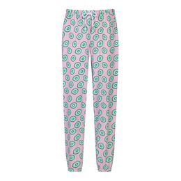Mey Pyjamahose Damen Gr&ouml;&szlig;e XXL jade / rosa / schwarz Winterkleid