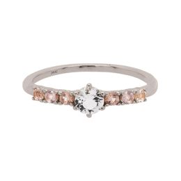 24Kae Ring Damen Gr&ouml;&szlig;e 52 pastellorange / pastellpink / silber
