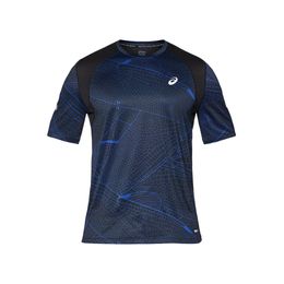 asics Funktionsshirt 'Road Lite Show' Herren Gr&ouml;&szlig;e XXL navy / hellgrau / schwarz