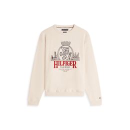 Tommy Hilfiger Sweatshirt 'Heritage' Herren Gr&ouml;&szlig;e XL hellbeige / rot / schwarz