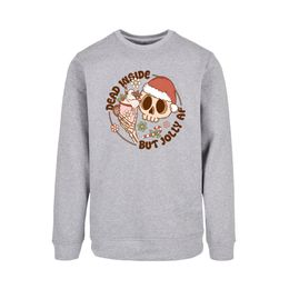 F4NT4STIC Sweatshirt 'Dead inside but jolly AF Christmas' Herren Gr&ouml;&szlig;e M beige / braun / grau / rot