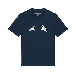 Watapparel T-Shirt ' Space love ' Herren Gr&ouml;&szlig;e S dunkelblau / schoko / wei&szlig;