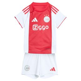 adidas Performance Trainingsanzug 'Ajax 25/26' Gr&ouml;&szlig;e 86 rot / wei&szlig;