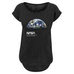 F4NT4STIC T-Shirt 'NASA View Of The Earth' Damen Gr&ouml;&szlig;e L navy / schwarz